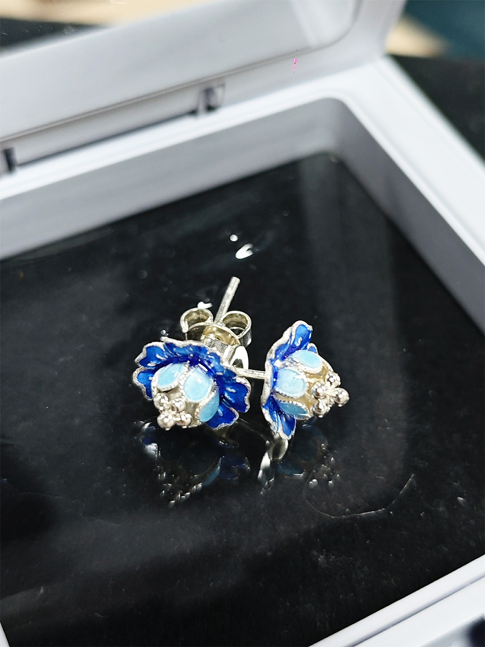 Handmade Cloisonné Enamel Earrings - Chinese Intangible Heritage DIY ...